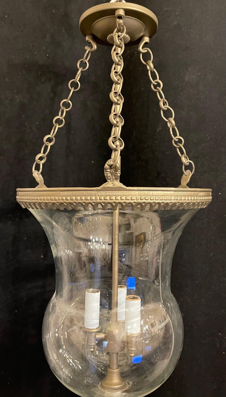 Fine Set Of 3 Bell Jar Gilt Bronze Vaughn Lighting Ceiling Flush Mount ...