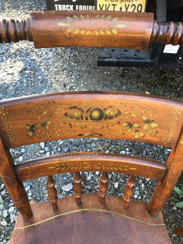 Vintage Set of 10 Nichols and Stone Classic Paint Decorated Dining ...