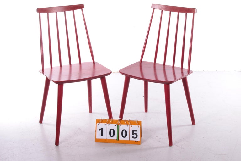 Vintage set of 2 Scandinavian wooden kitchen chairs, 1960s at 1stDibs ...