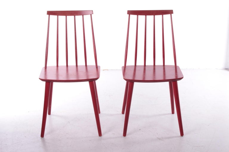 Vintage set of 2 Scandinavian wooden kitchen chairs, 1960s at 1stDibs ...