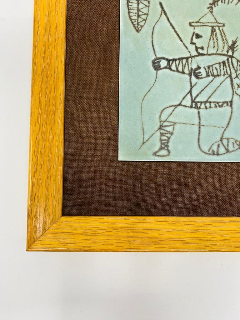 Vintage Set of 4 Harris G Strong Framed Ceramic Hand Finished Tiles ...