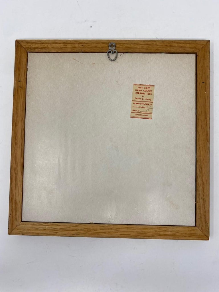 Vintage Set of 4 Harris G Strong Framed Ceramic Hand Finished Tiles ...