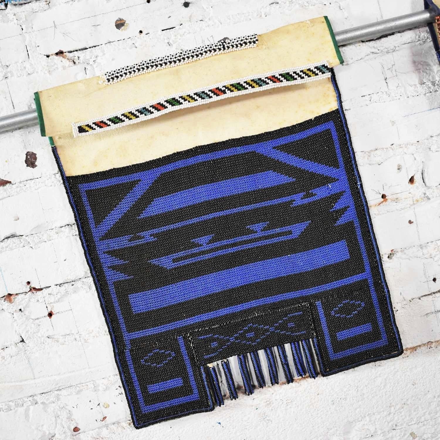 Vintage Set of 4 Ndebele Mapoto Beaded Aprons from South Africa Canvas ...