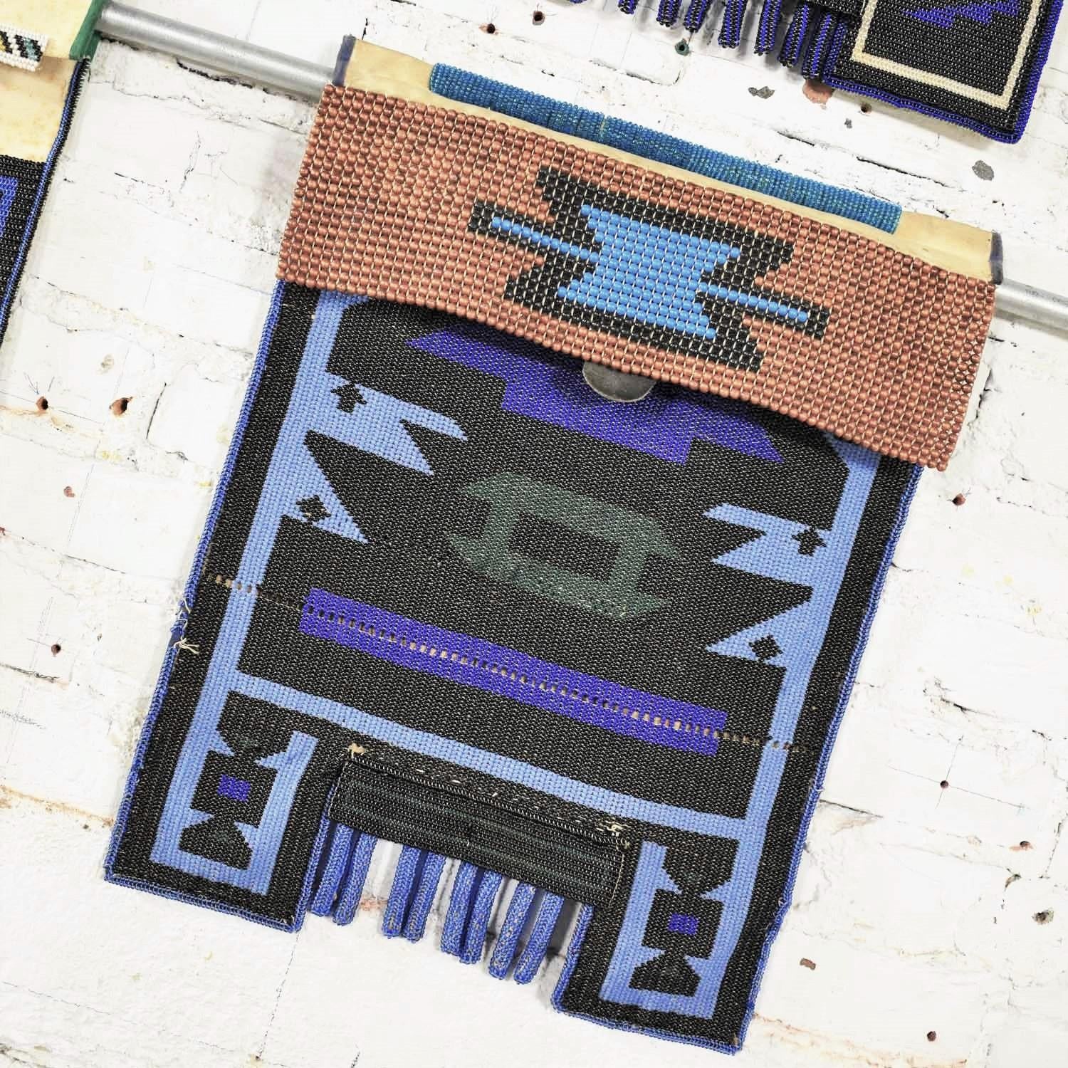 Vintage Set of 4 Ndebele Mapoto Beaded Aprons from South Africa Canvas ...