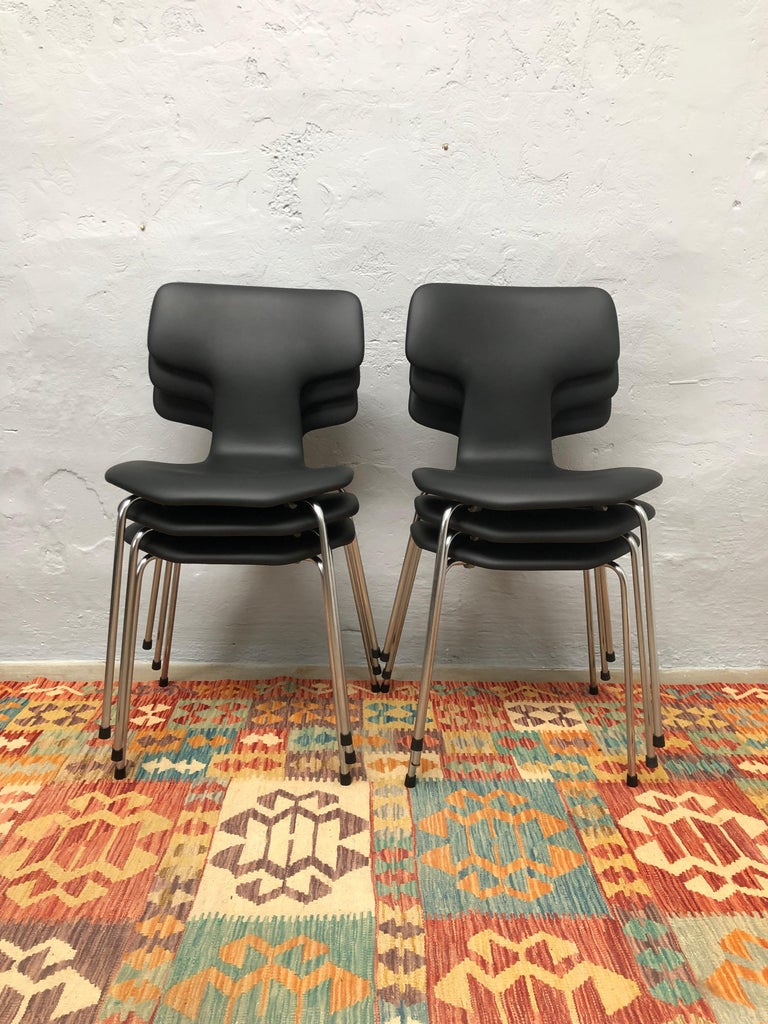 Vintage Set of 6 Iconic Arne Jacobsen 3103 Hammer Chairs Designed in ...