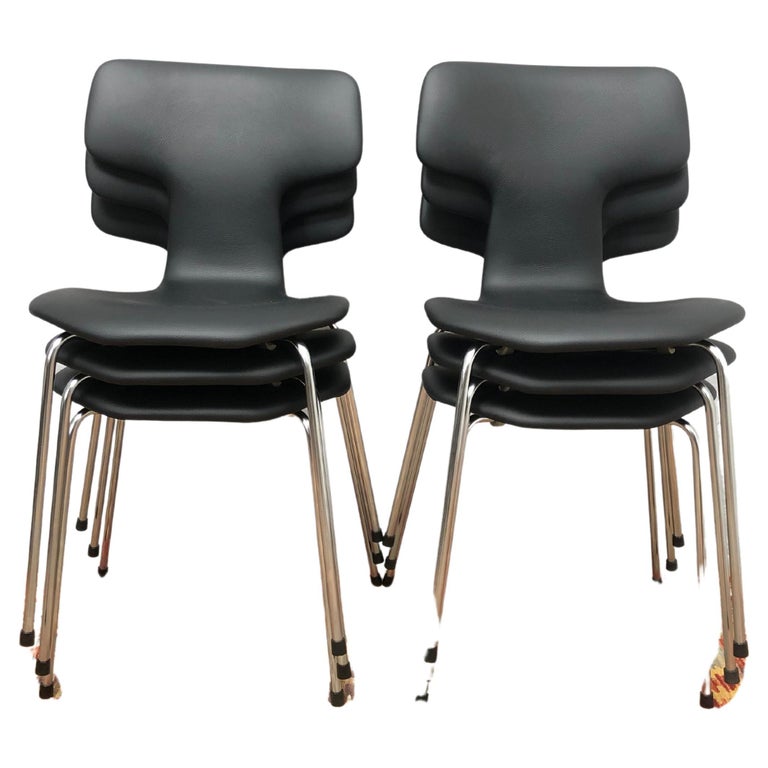 Vintage Set of 6 Iconic Arne Jacobsen 3103 Hammer Chairs Designed in ...