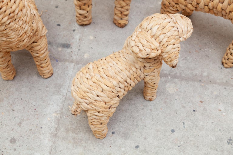 Vintage Set of Four Sheep's Folk Art For Sale at 1stDibs