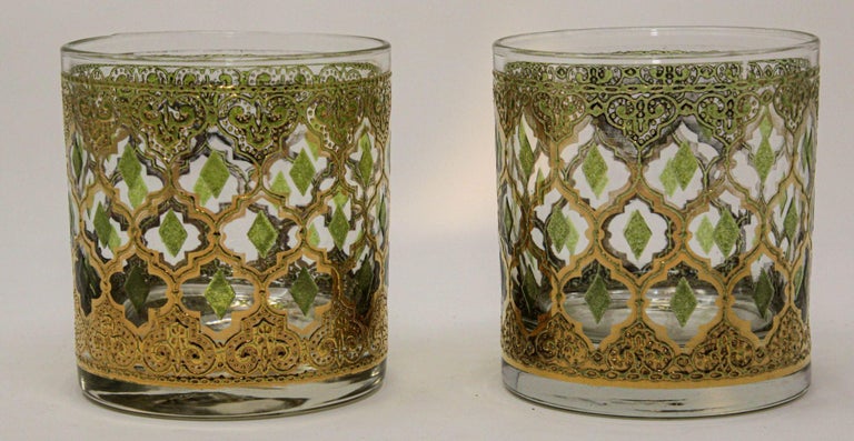 Vintage Set of Old Fashioned Valencia by Culver with 22-Karat Gold For ...
