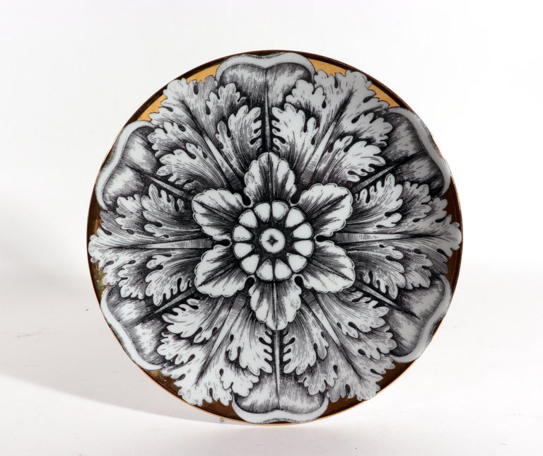 Vintage Set of Piero Fornasetti Porcelain Rosoni Pattern Plates ...