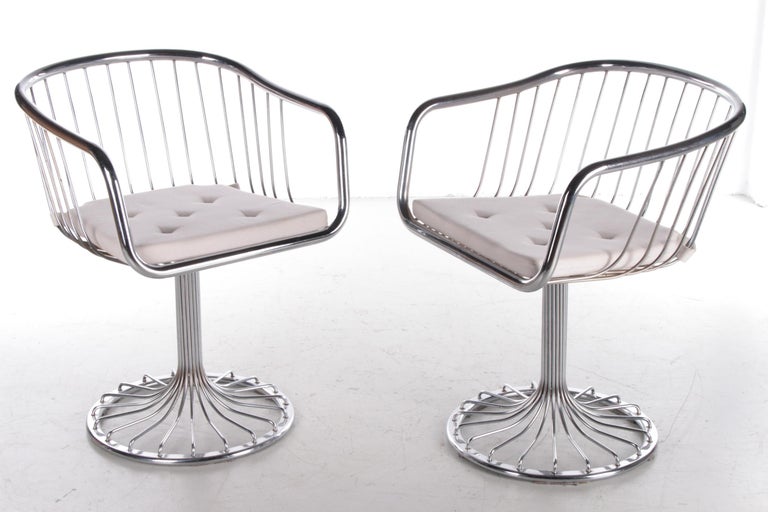 Vintage Set of Tacke Metal Wire Chairs, 1970s at 1stDibs