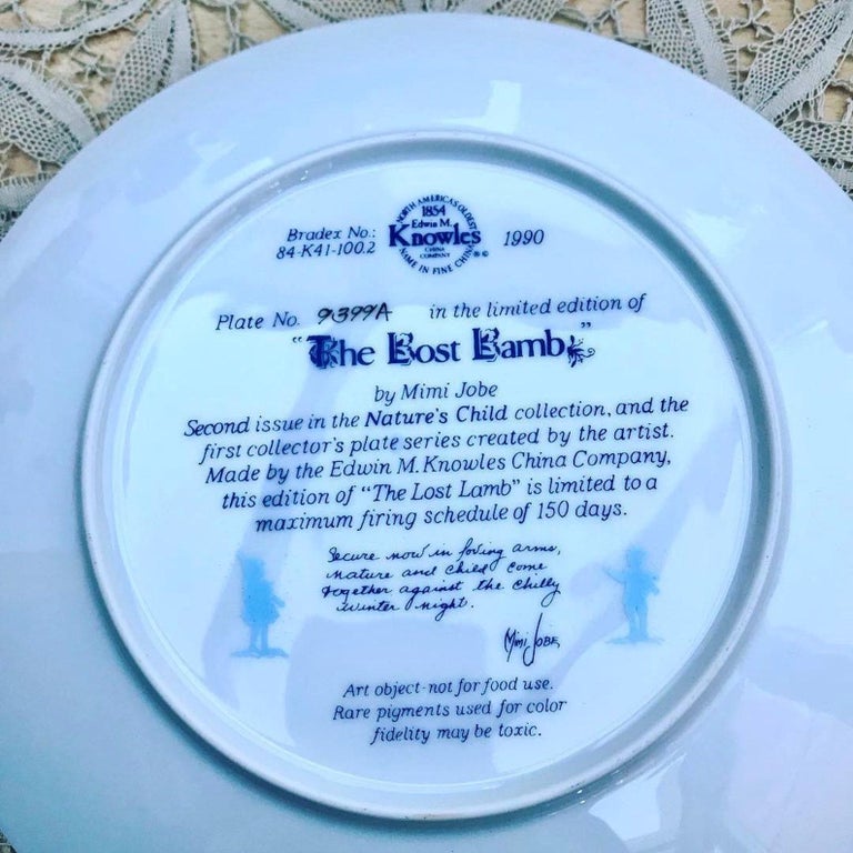 Vintage Set Porcelain Plates by Mimi Jobe. Edwin M. Knowles Manufacture ...