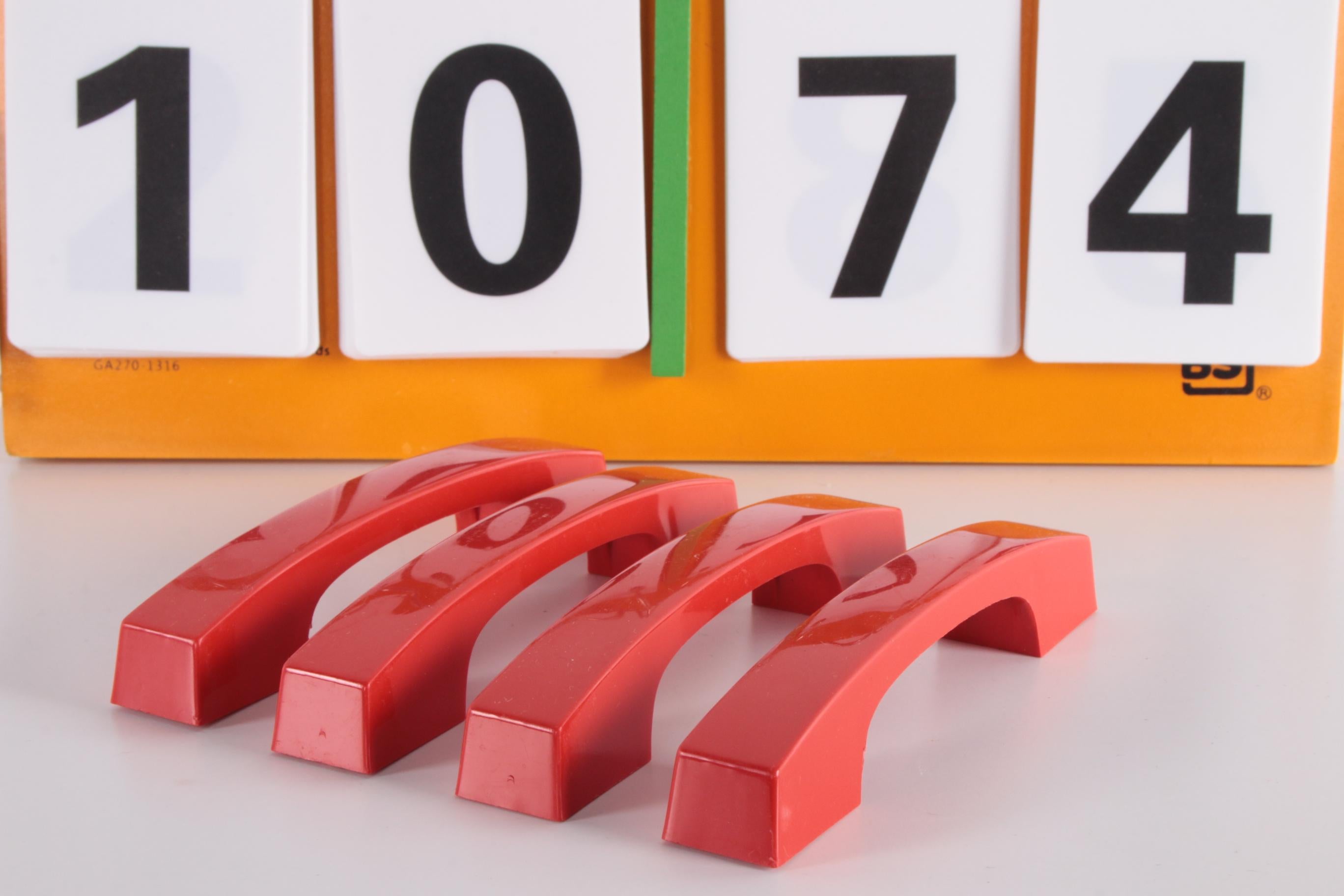 Vintage Set RED Bakelite Handles, 1960 East Germany For Sale at 1stDibs