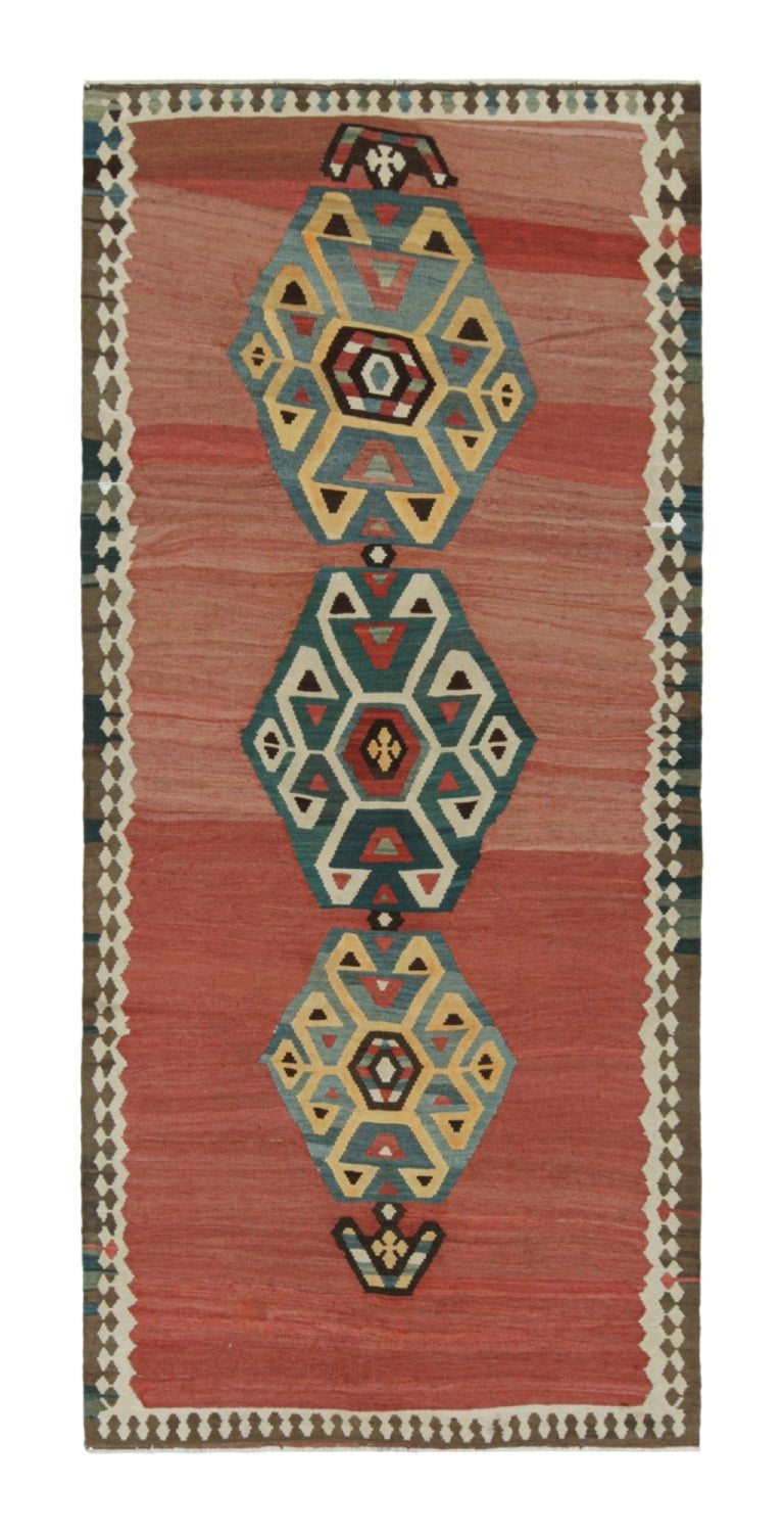 Vintage Shahsavan Persian Kilim in Red with Medallion Patterns For Sale ...