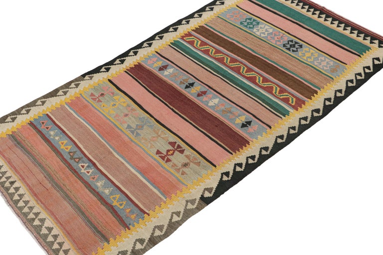 Vintage Shahsavan Persian Kilim in Stripes and Geometric Patterns For ...