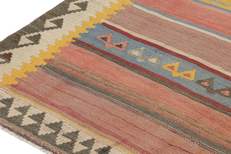 Vintage Shahsavan Persian Kilim in Stripes and Geometric Patterns For ...