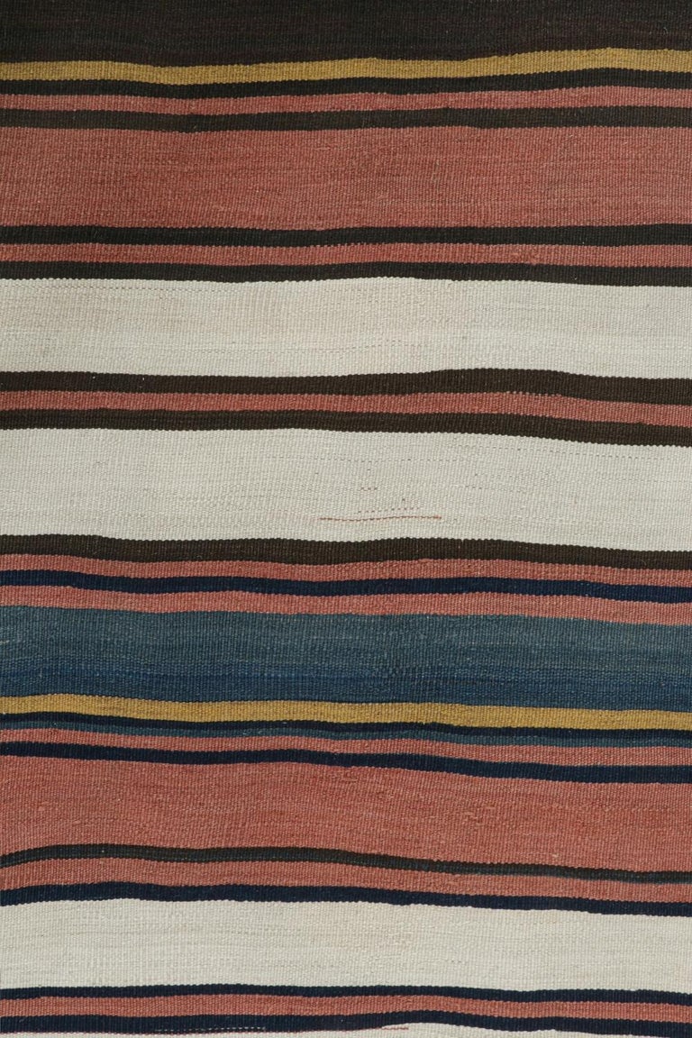 Vintage Shahsavan Persian Kilim with Multicolor Stripes For Sale at 1stDibs