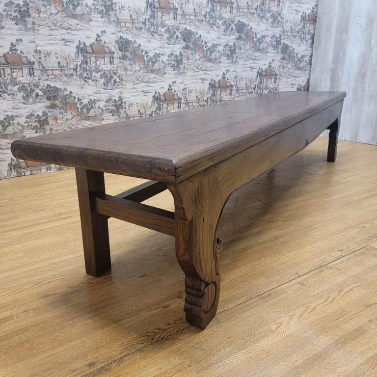 Vintage Shanxi Province Elmwood Long Narrow Coffee Table For Sale at ...