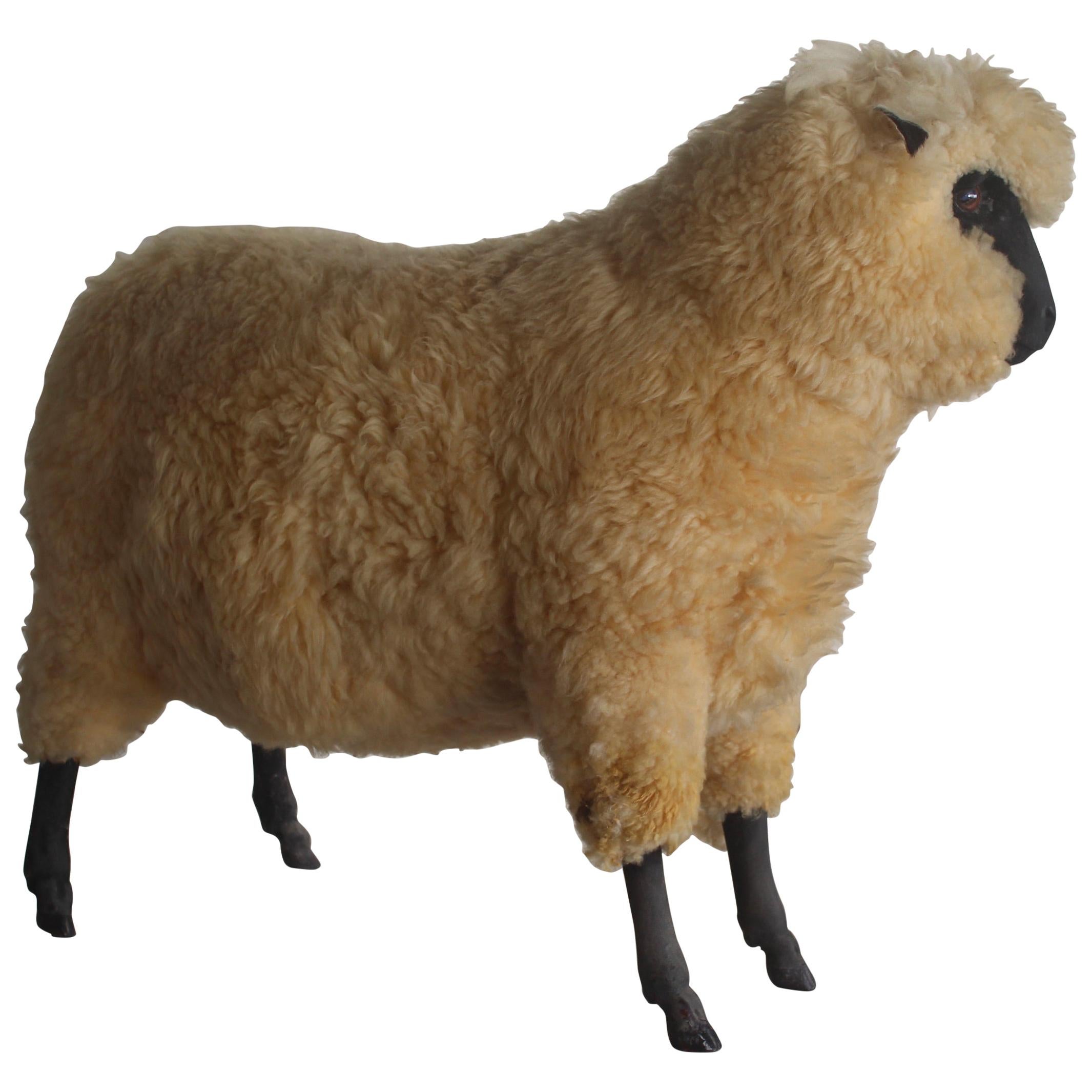 Vintage Sheep Stool Sculpture, Spain, 1970 at 1stDibs