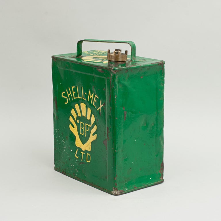 Vintage Shell-Mex Fuel Can, Tin Petrol Can at 1stDibs