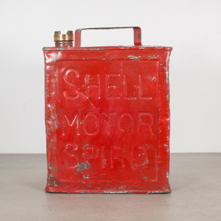 Vintage Shell Motor Spirit Gas Can with Brass Screwtop circa 1930 For ...