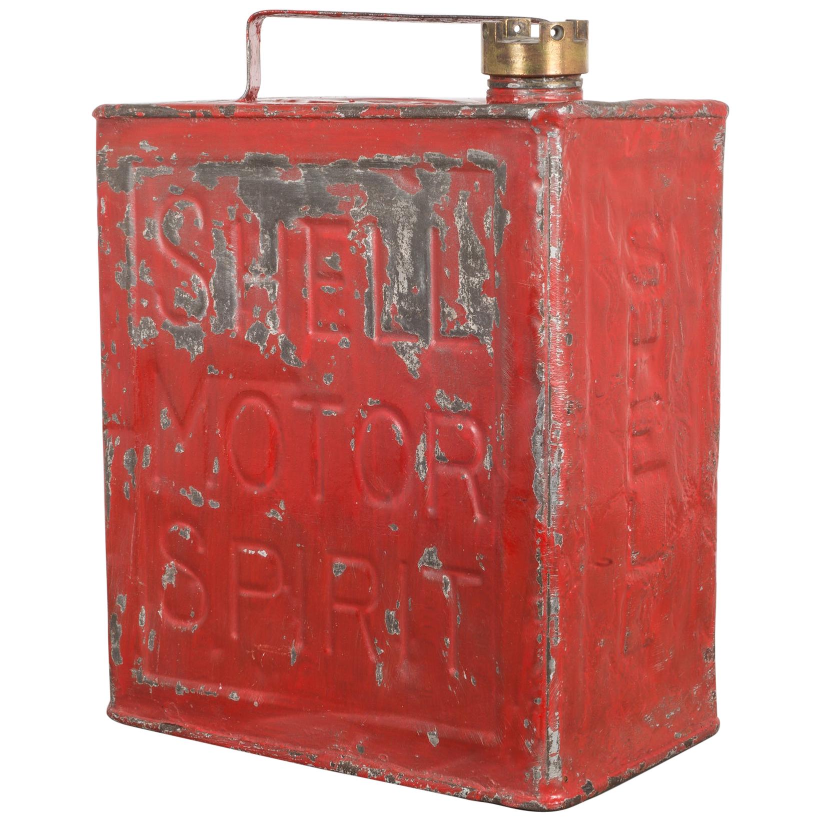 Vintage Shell Motor Spirit Gas Can with Brass Screwtop circa 1930 For ...