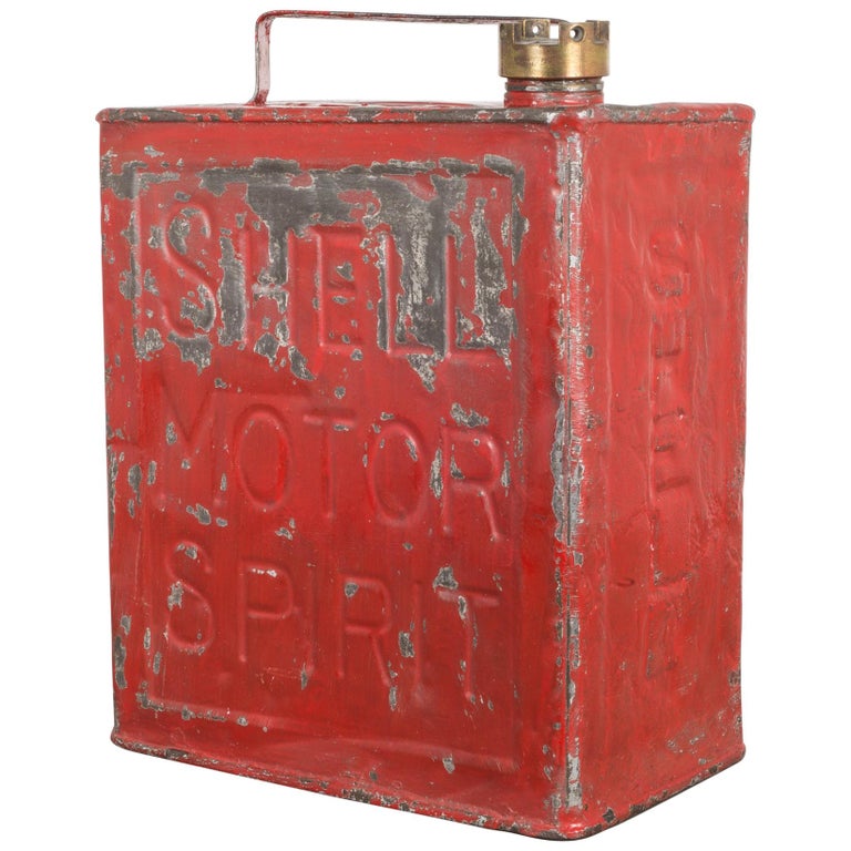 Vintage Shell Motor Spirit Gas Can with Brass Screwtop circa 1930 For ...