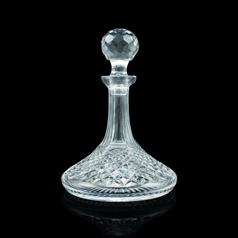 Vintage Ship's Decanter, English, Cut Glass, Spirit, Wine Vessel, Mid ...