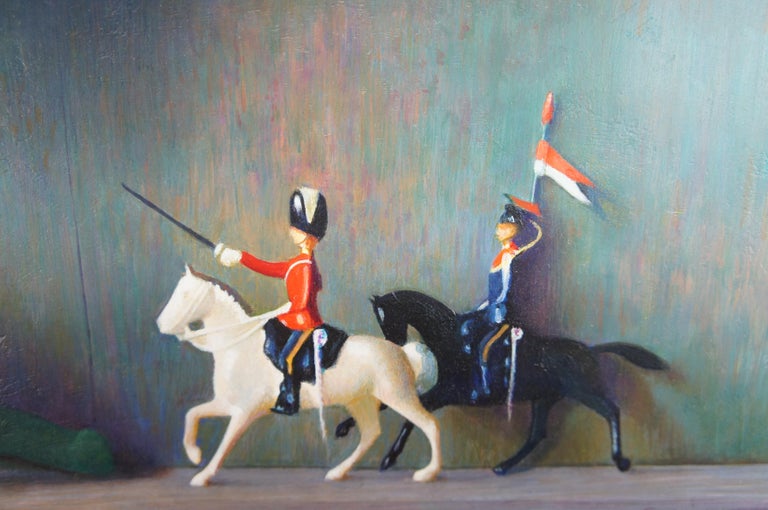 Vintage Sid Willis Toy Soldier British Military Still Life Oil Painting ...