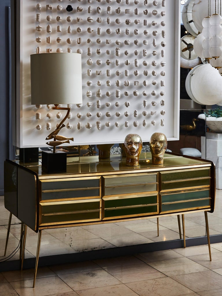 Vintage Sideboard in Tainted Mirror at 1stDibs