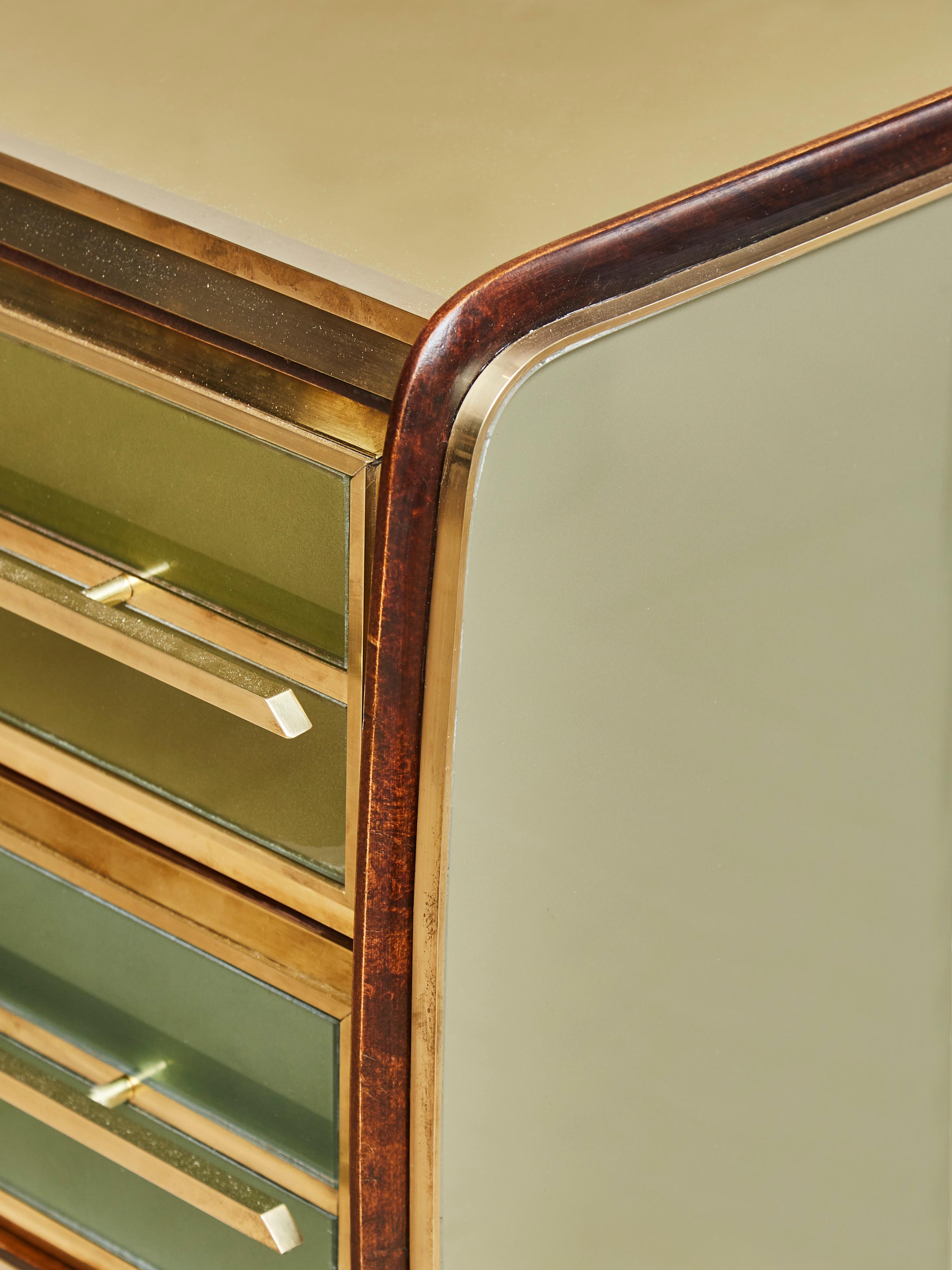 Vintage Sideboard in Tainted Mirror at 1stDibs