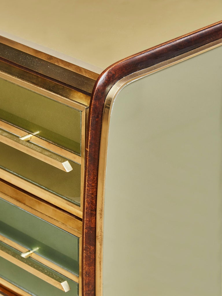 Vintage Sideboard in Tainted Mirror at 1stDibs