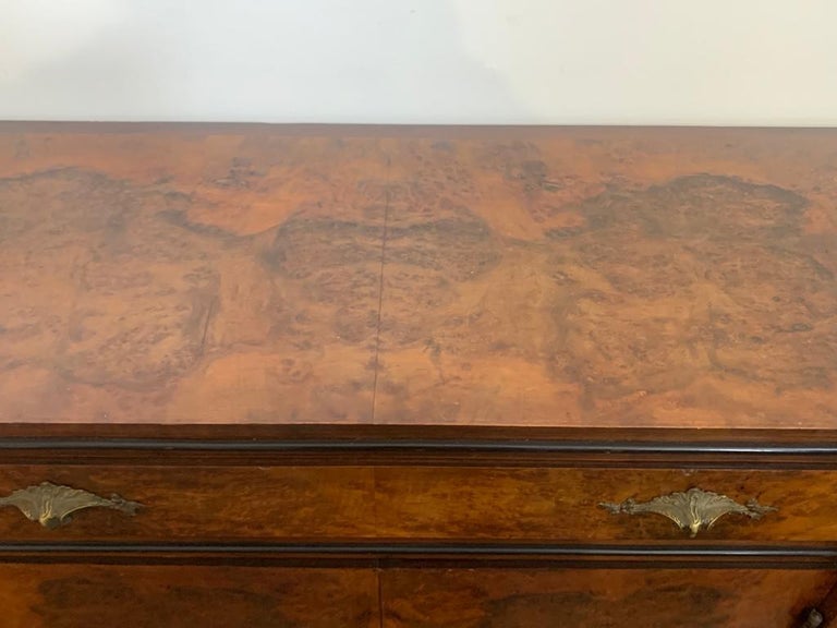 Vintage Sideboard in Walnut Root with Sculptures on the Front, 1920s ...