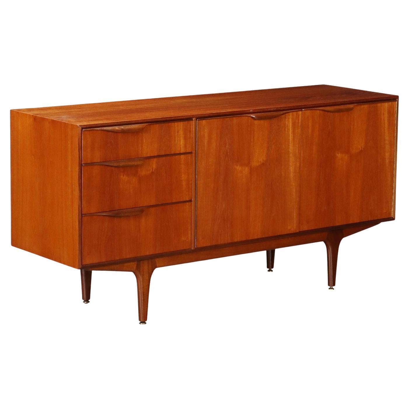 1960s Italian Burr Walnut Veneer Sideboard For Sale at 1stDibs