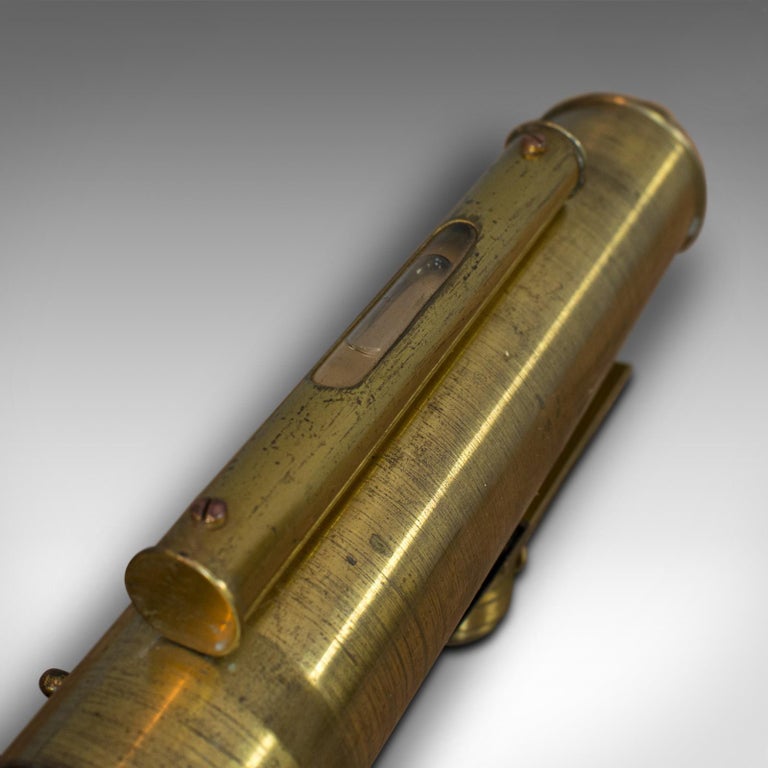 Vintage Sight Level, English, Brass, Handheld Surveyor's Instrument ...