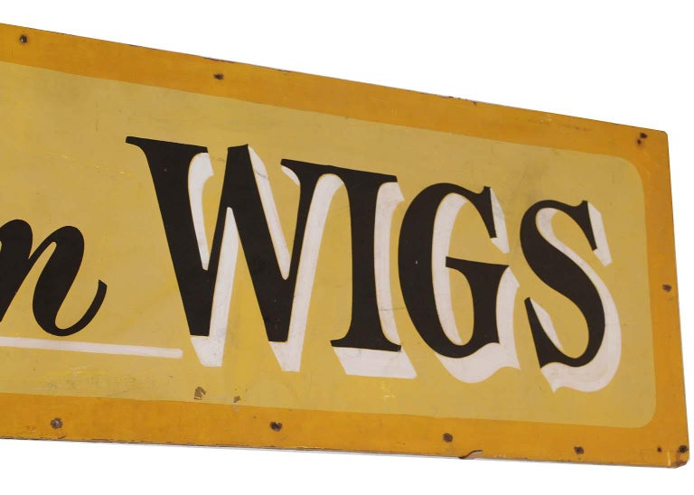 Vintage Sign "Fashion Wigs" For Sale at 1stDibs