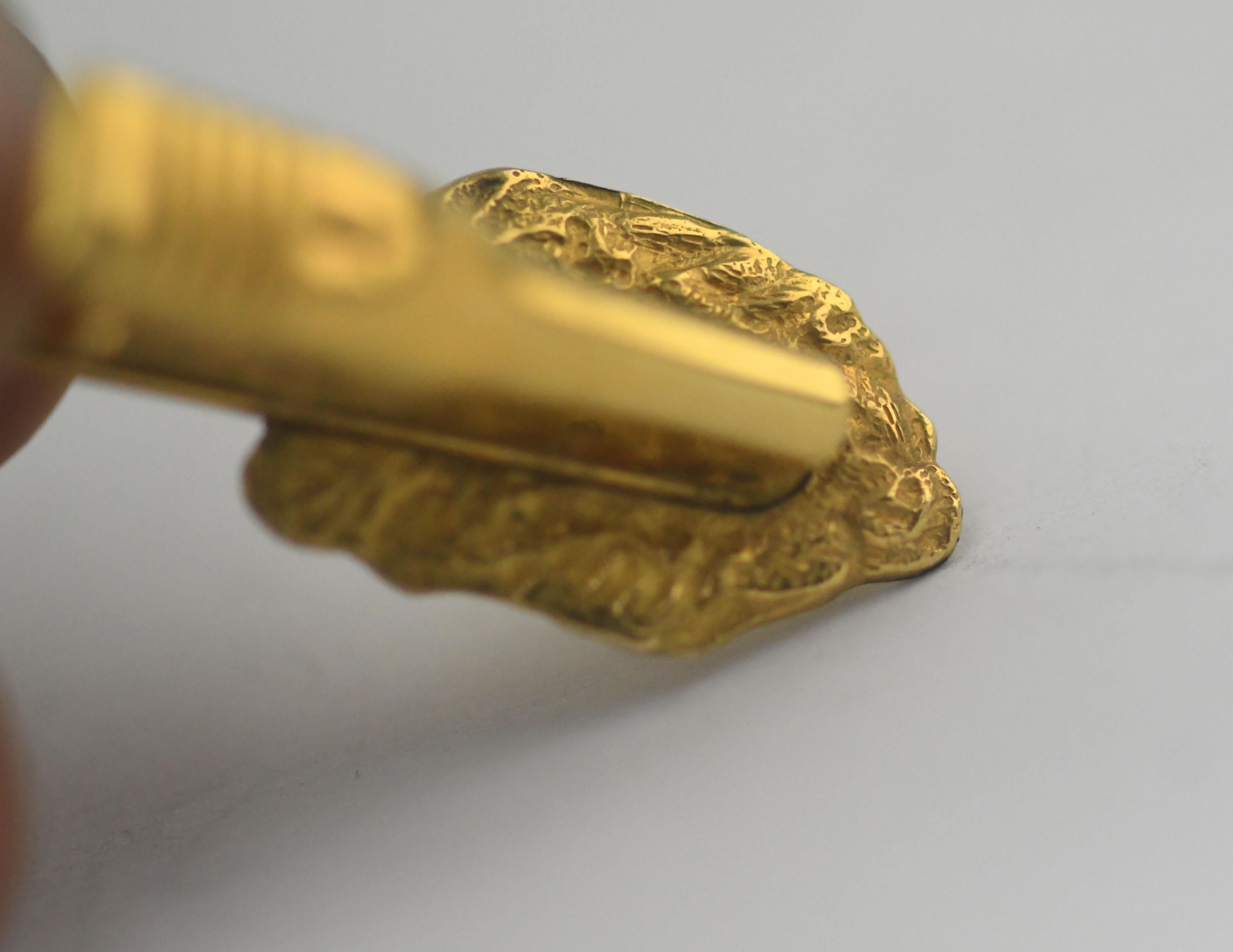 Vintage Signed 10 Karat Gold Nugget Solid Tie Clip For Sale at 1stDibs ...