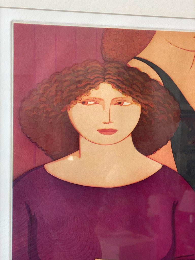 Vintage Signed Aquatint by Andrew Stevovich Titled "Twenty-One," Circa ...