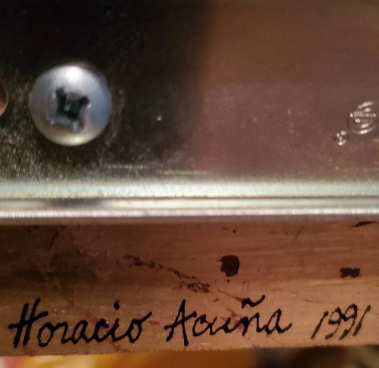 Vintage Signed Horacio Acuña Spanish Side Table For Sale at 1stDibs