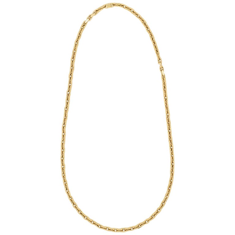 Vintage Signed Tiffany and Co. 18 Karat Chain Necklace For Sale at 1stDibs