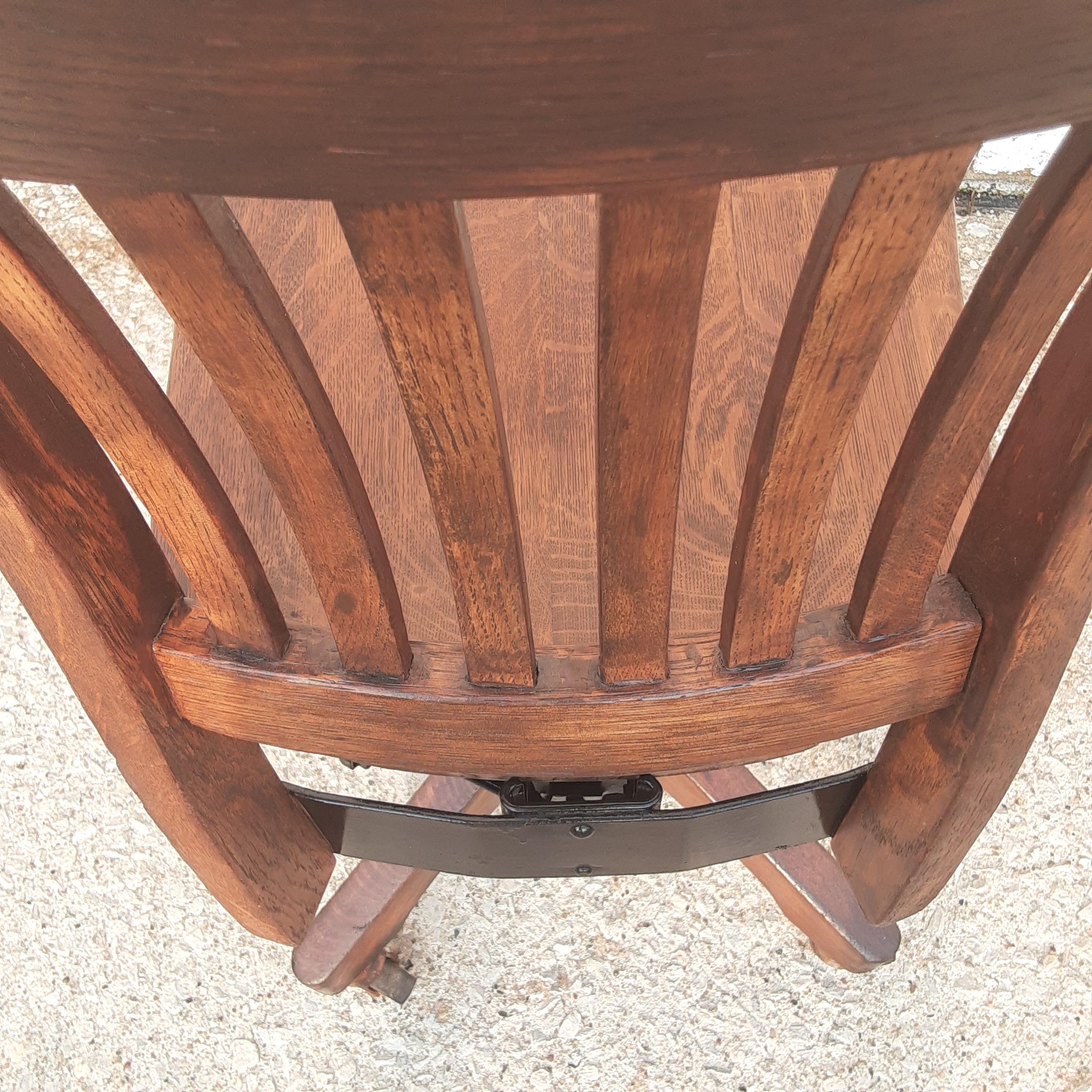 Vintage Sikes Wooden Swivel Office Chair For Sale at 1stDibs | wooden ...