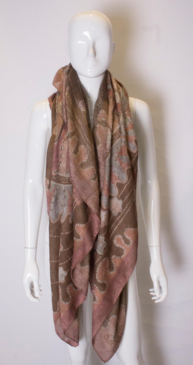 Vintage Silk and Wool Shawl by Zandra Rhodes at 1stDibs | zandra rhodes ...