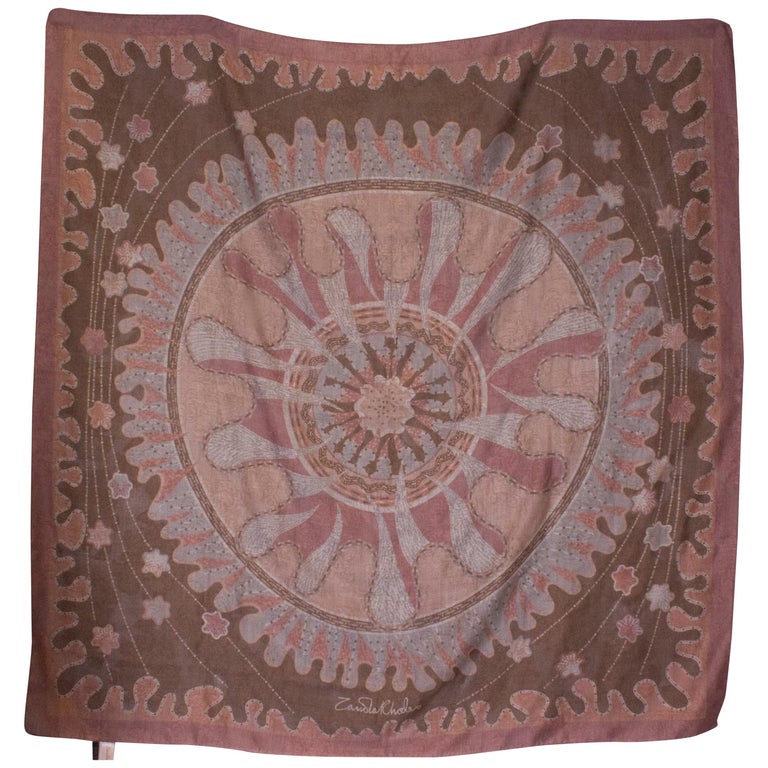 Vintage Silk and Wool Shawl by Zandra Rhodes at 1stDibs | zandra rhodes ...