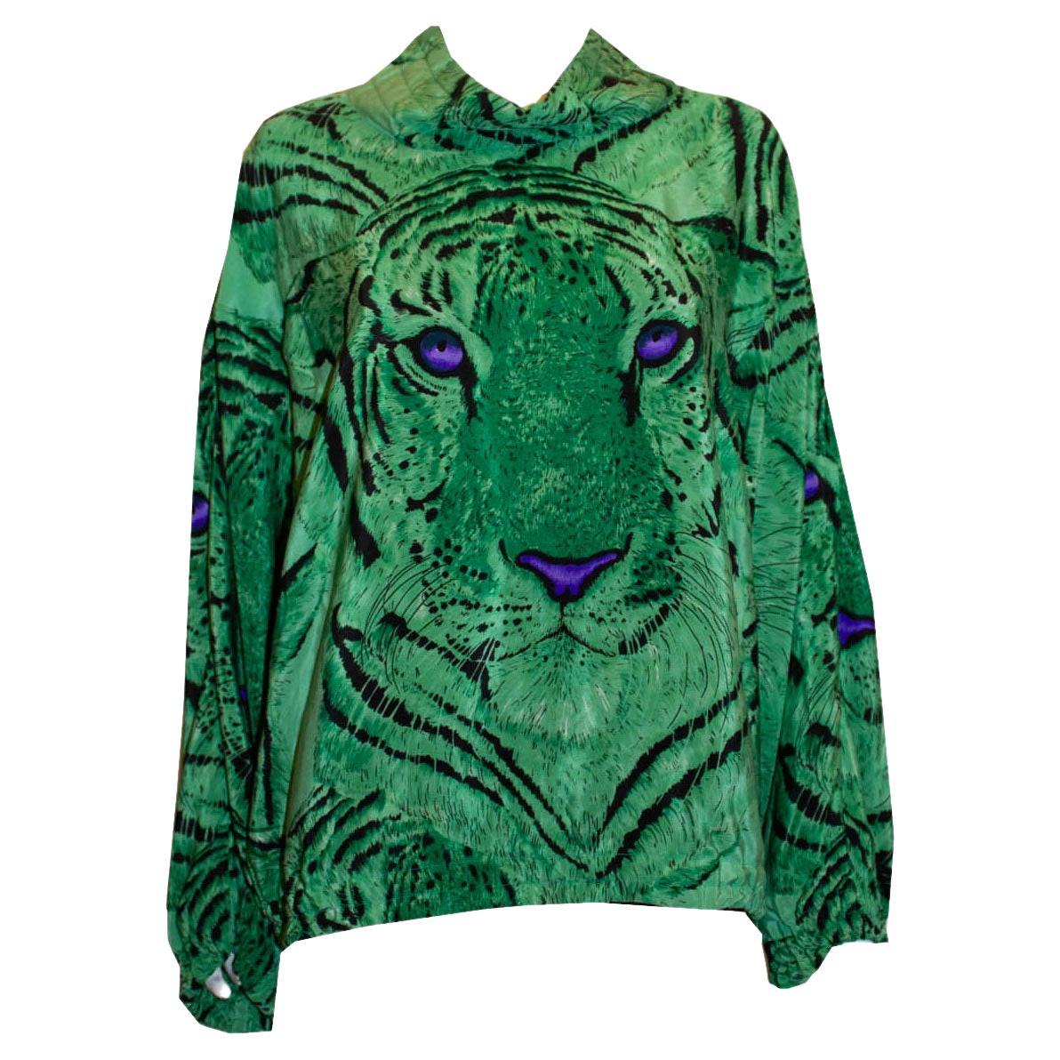 Vintage Silk Cats Eye Top by Mizar Italy For Sale at 1stDibs