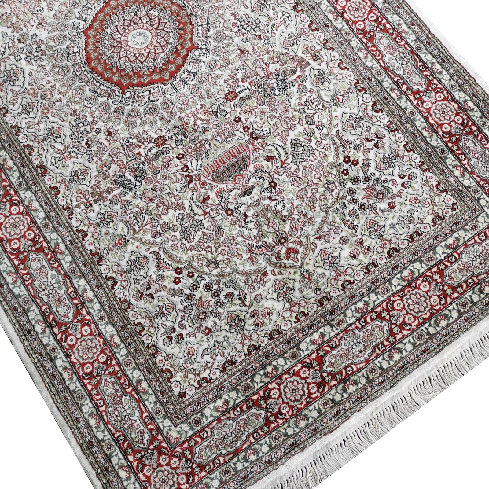 Vintage Silk Hereke Rug with Turkish Medaillon Design and Ottoman Style ...