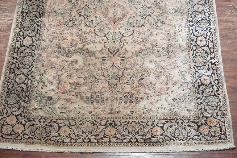 Vintage Silk Kashmir Rug For Sale at 1stDibs