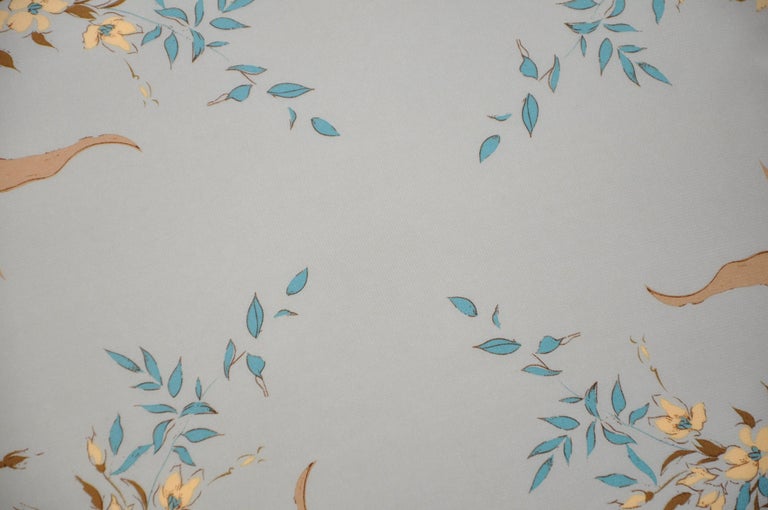 Vintage Silk YSL French Fabric Blue Pink Pillow Cushion Saint Laurent ...