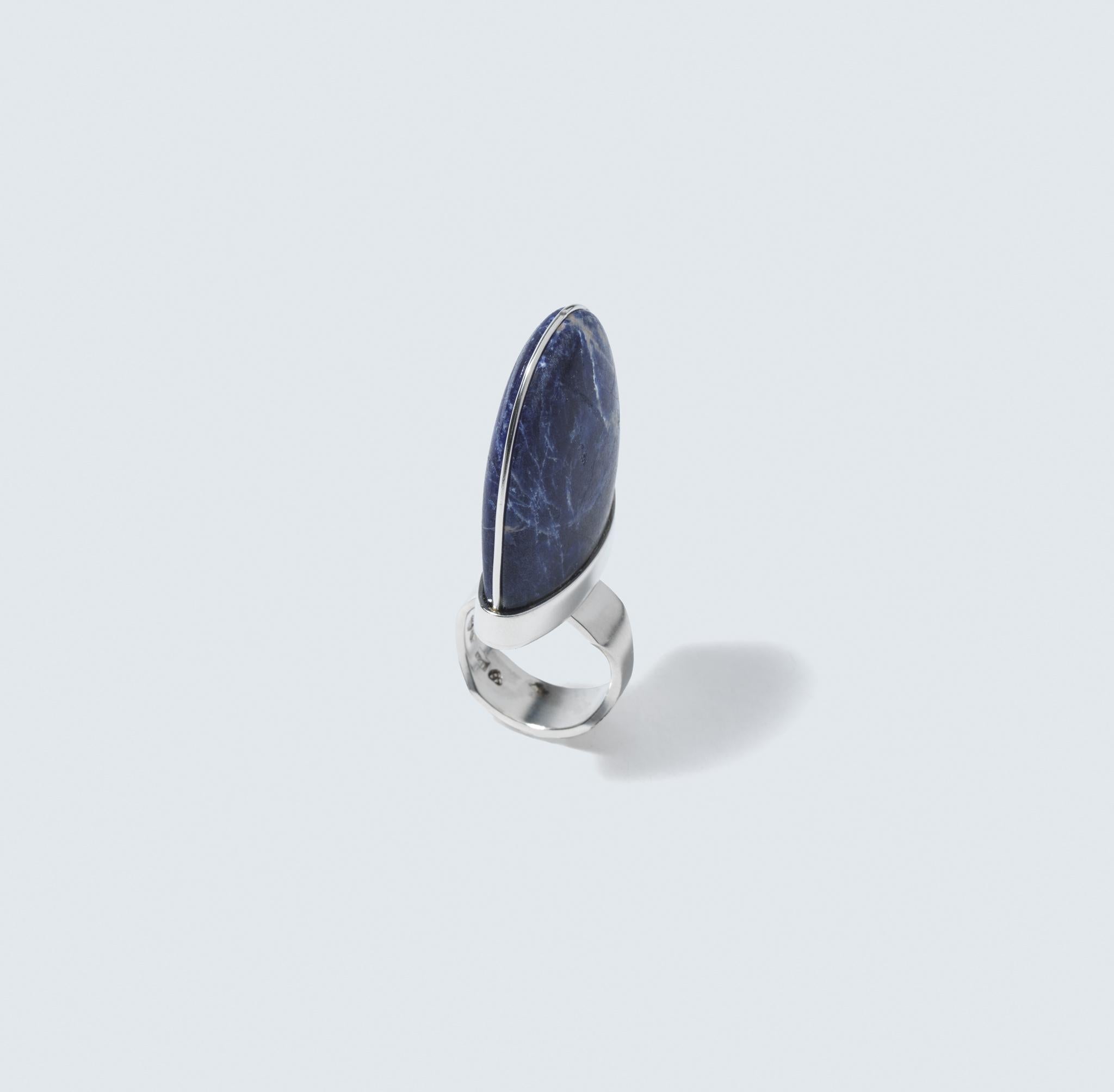 Vintage Silver and Sodalite Ring by Carl Forsberg Made Year 1971 For ...