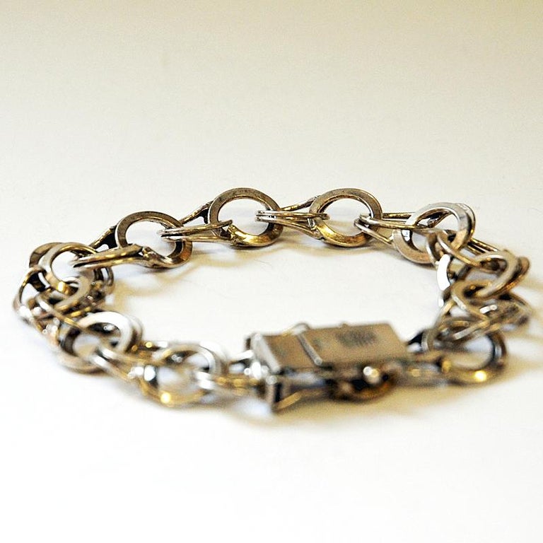 Vintage Silver Bracelet with Rings by Curt Hallberg, Sweden, 1974 at ...