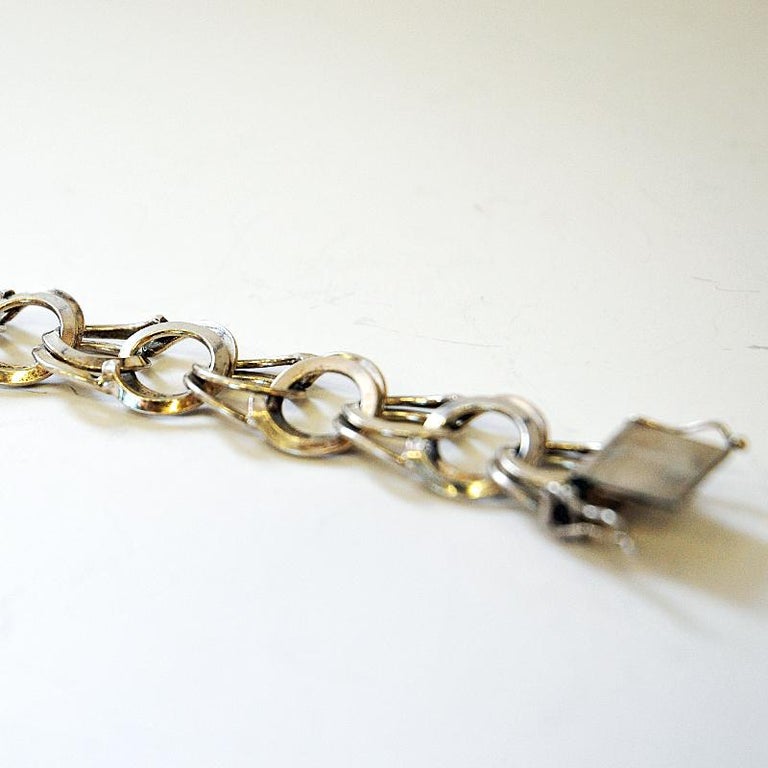 Vintage Silver Bracelet with Rings by Curt Hallberg, Sweden, 1974 at ...