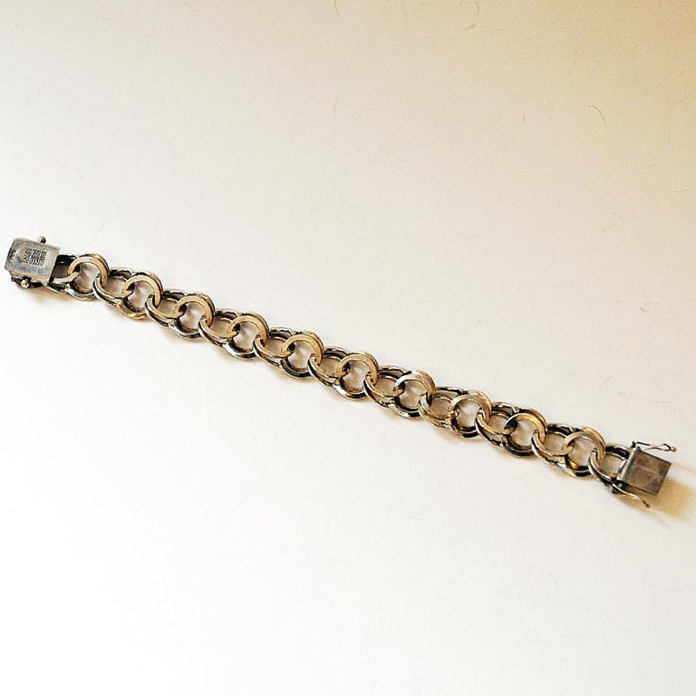 Vintage Silver Bracelet with Rings by Curt Hallberg, Sweden, 1974 at ...